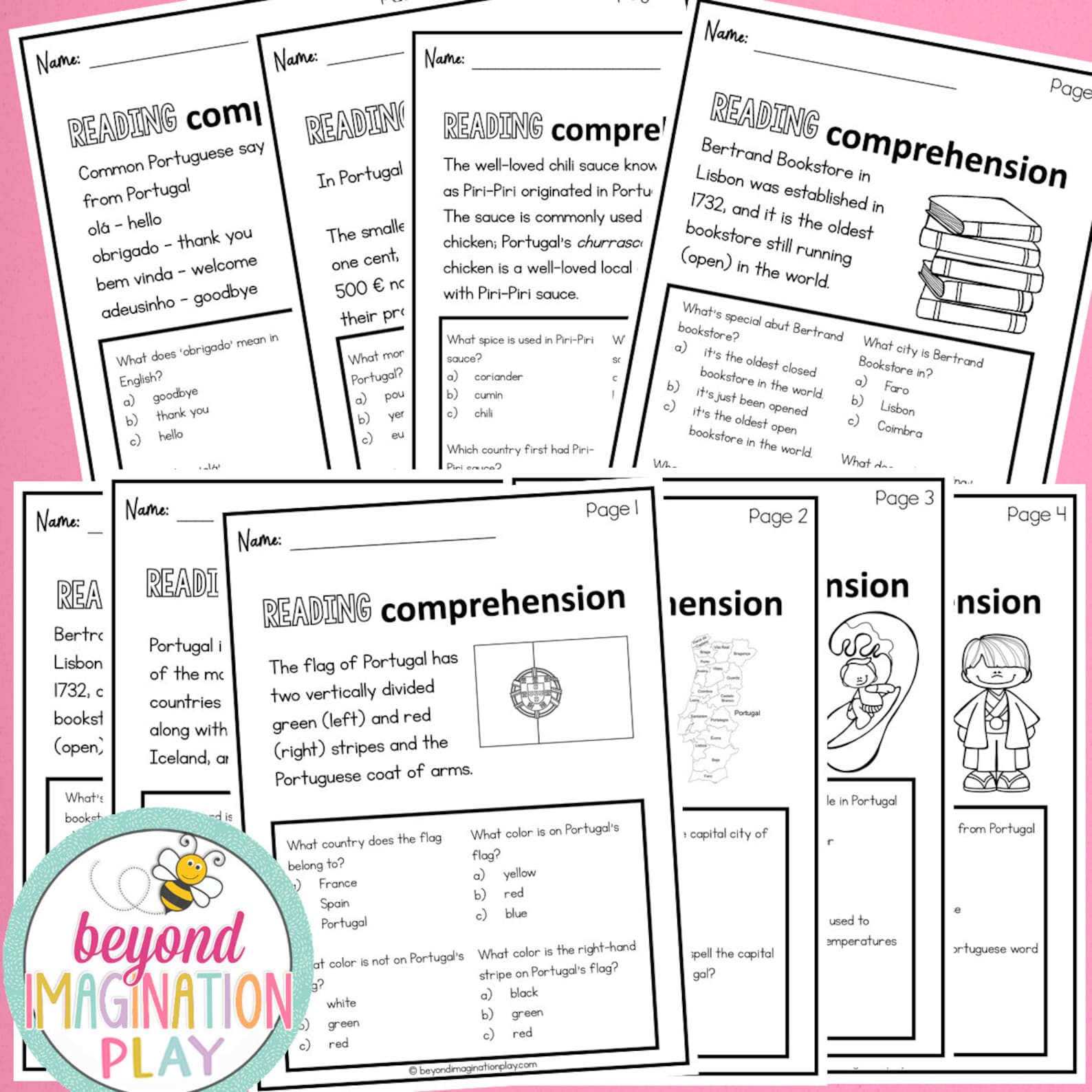 Portugal Country Study | Instant Digital Download | Printable Activity ...