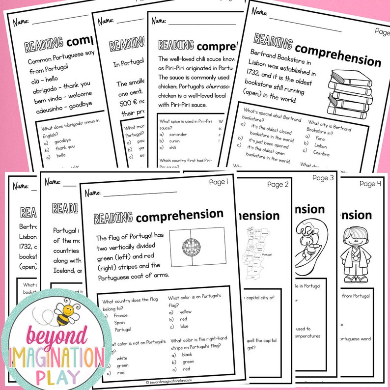 Portugal Country Study | Instant Digital Download | Printable Activity ...