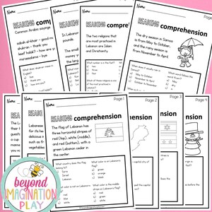 Lebanon Country Study Worksheets | Printable Geography Fun Activities ...