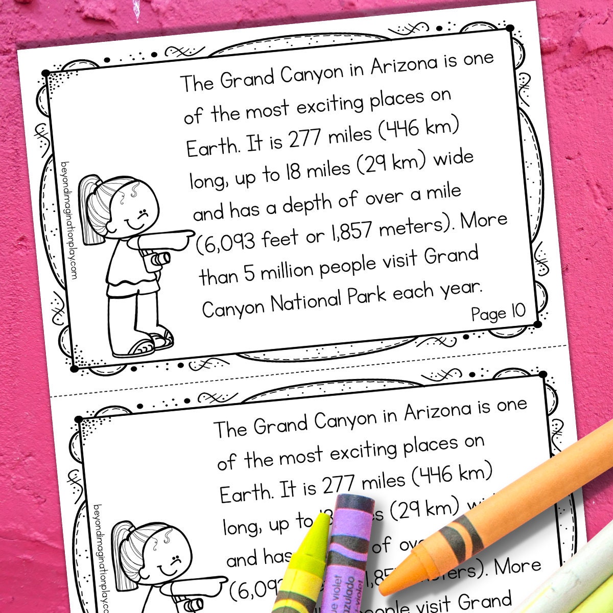 50 States Project | Arizona Facts Activities Worksheets Reading ...