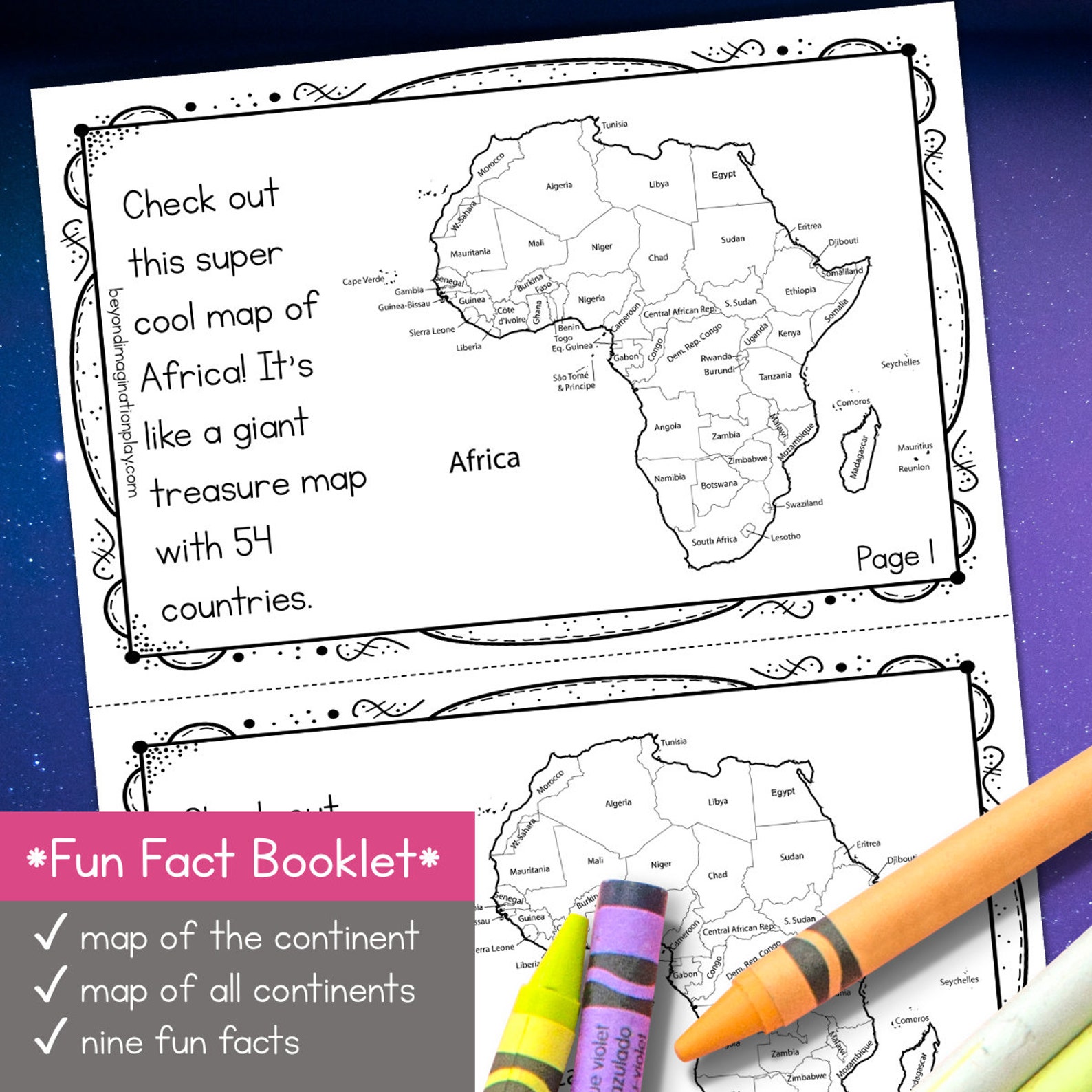Africa Continent Study | Instant Digital Download | Printable Activity ...