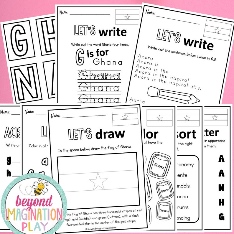 Ghana Country Study *BEST SELLER* Comprehension, Activities + Play ...