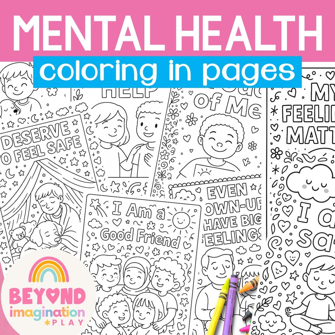 Mental Health Coloring Pages for Toddlers | Color Sheets for Kids ...