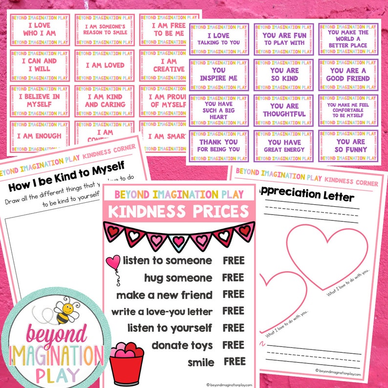 Kindness Corner Play Pretend Printables | Instant Digital Download ...
