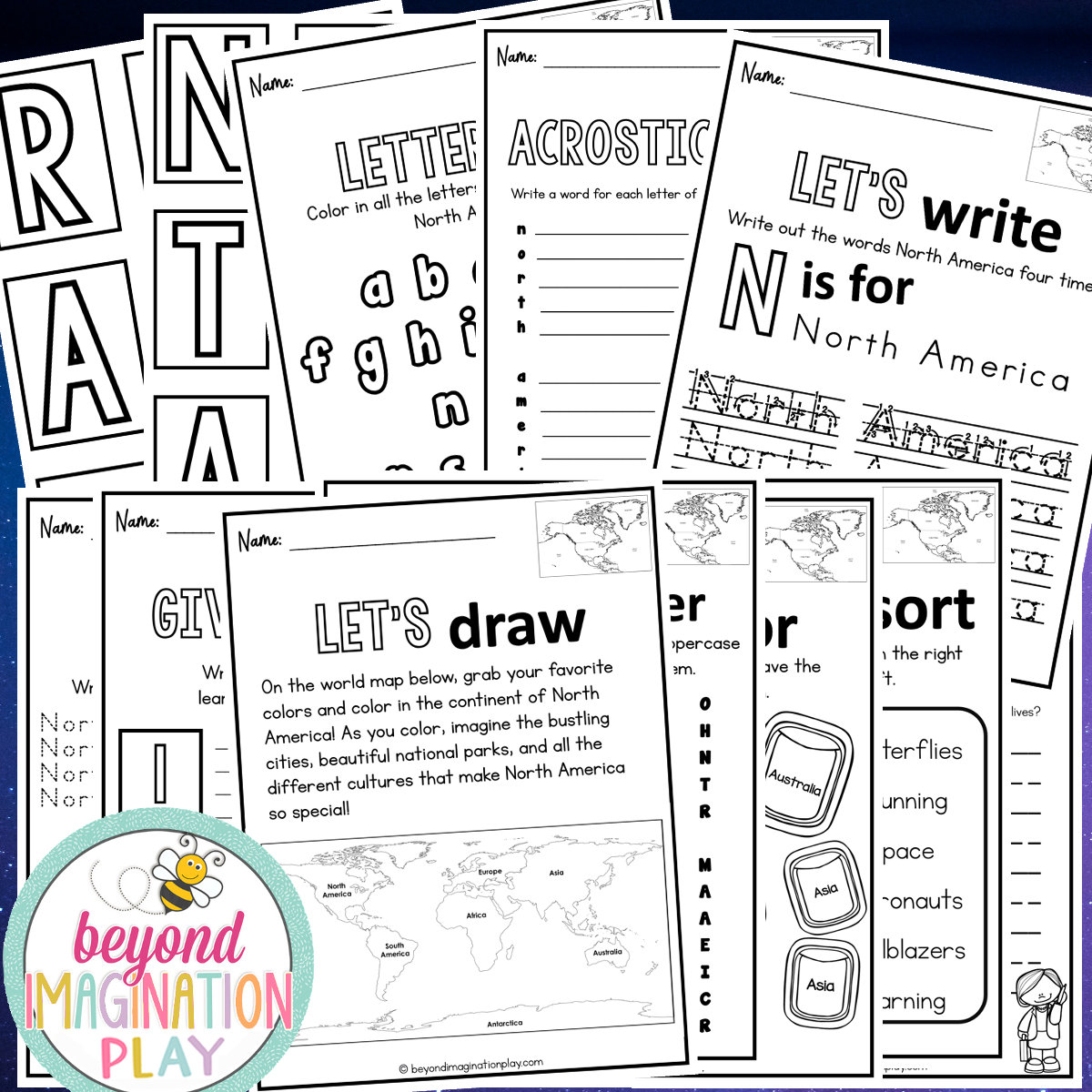 Value Bundle North America Continent Study | Instant Digital Download ...