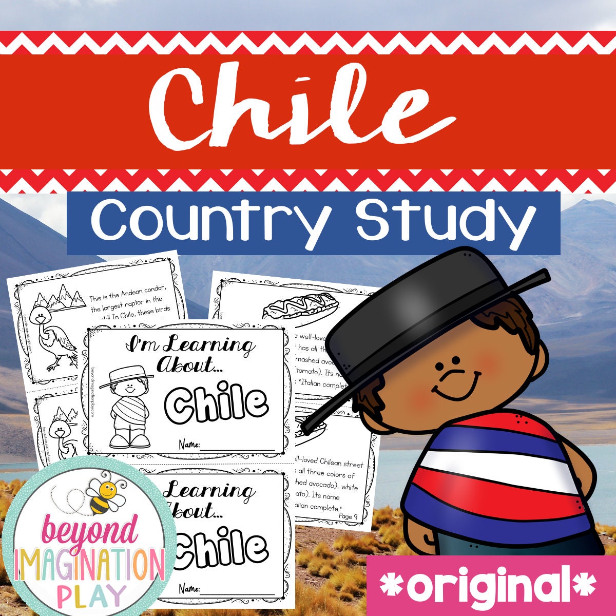 ORIGINAL Chile Country Study Instant Digital Download Printable ...
