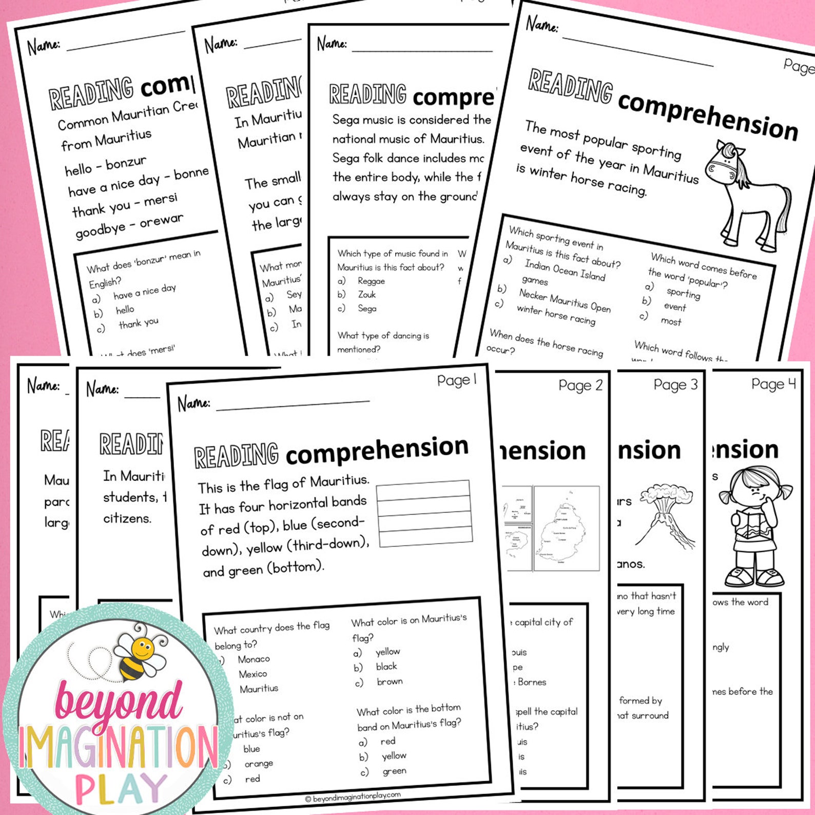 DELUXE Mauritius Country Study *BEST SELLER* Comprehension, Activities ...