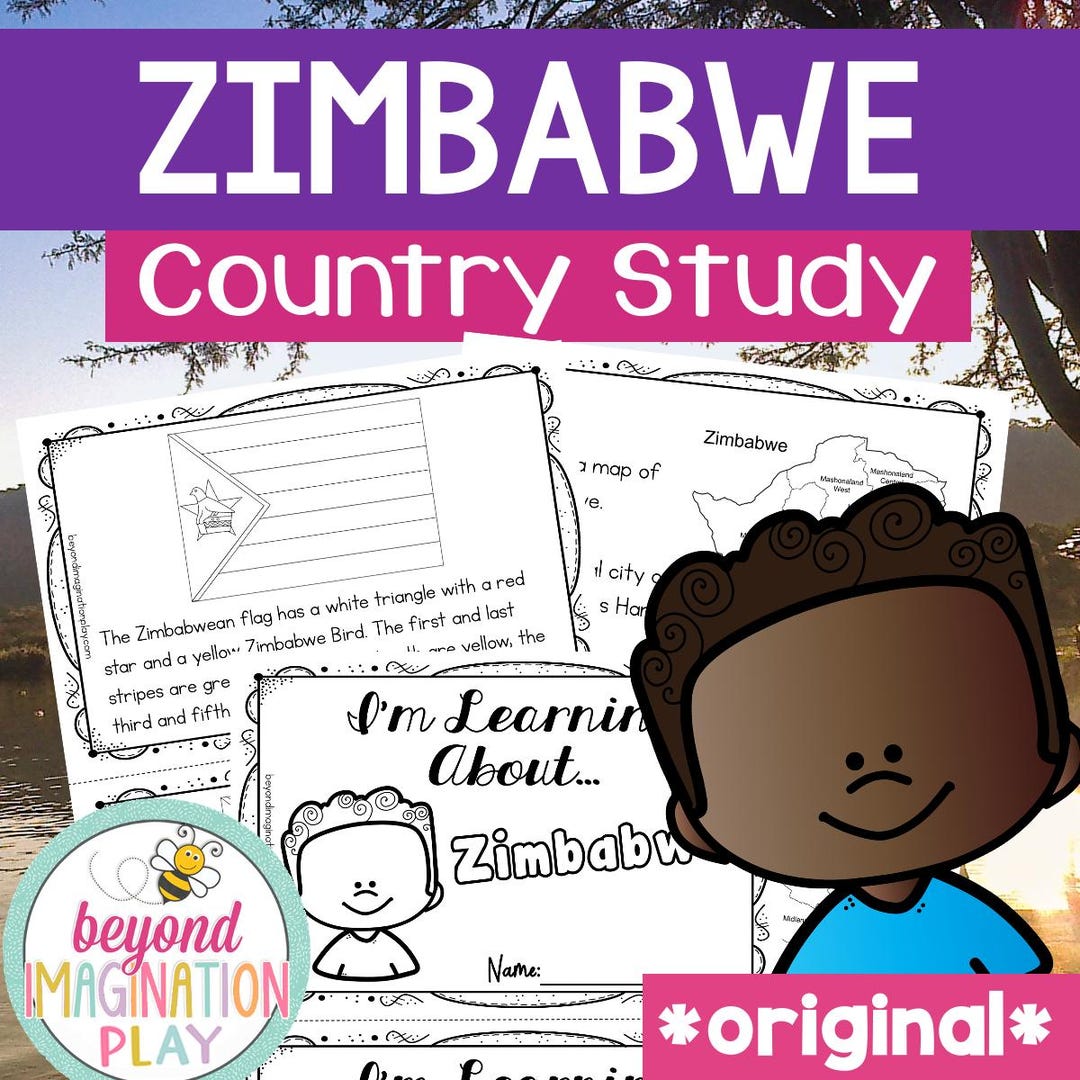 Zimbabwe Country Study Worksheets | Printable Geography Fun Activities ...