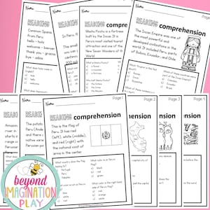 Peru Country Study Worksheets | Printable Geography Fun Activities for ...
