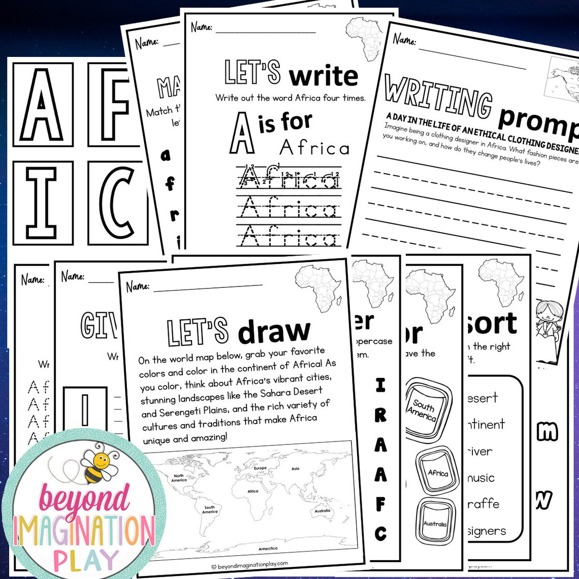 Africa Continent Study | Instant Digital Download | Printable Activity ...