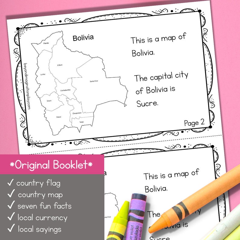 Bolivia Country Study | Instant Digital Download | Printable Activity ...
