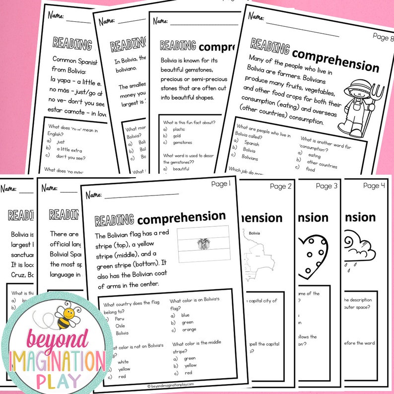 Bolivia Country Study | Instant Digital Download | Printable Activity ...