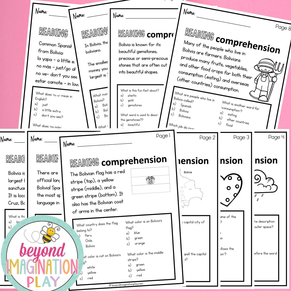 Bolivia Country Study | Instant Digital Download | Printable Activity ...