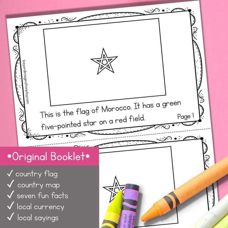 Morocco Country Study Worksheets | Printable Geography Fun Activities ...