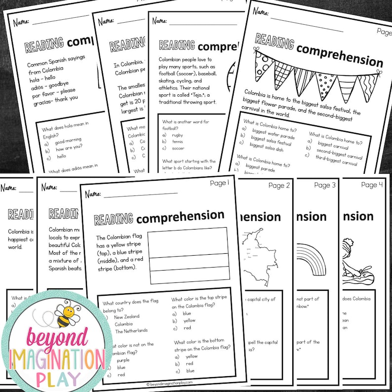 DELUXE Colombia Country Study *BEST SELLER* Comprehension, Activities ...