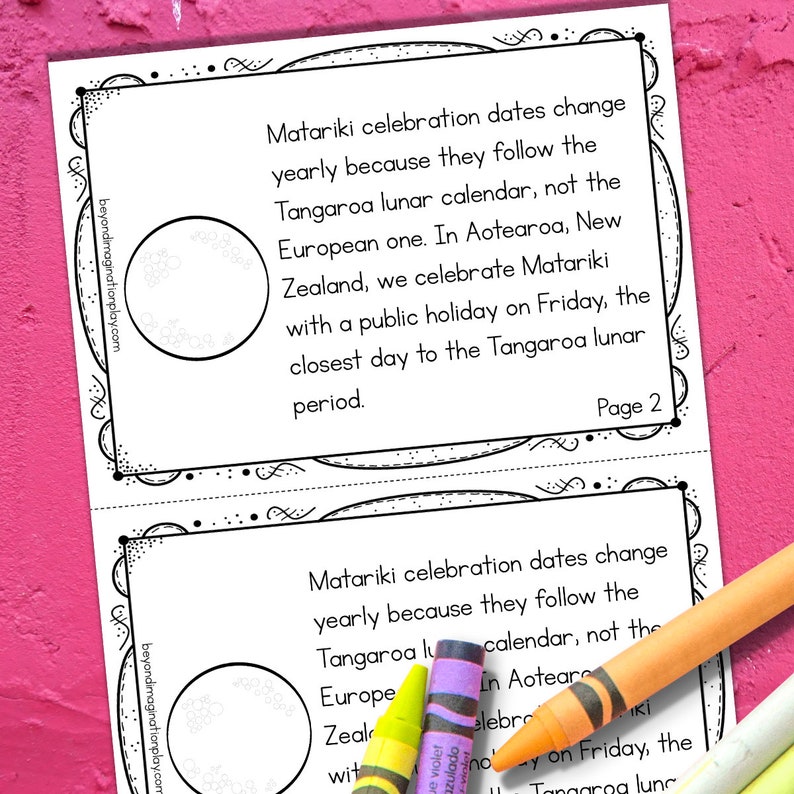 Matariki Booklet for Little Learners | All About Matariki - Etsy