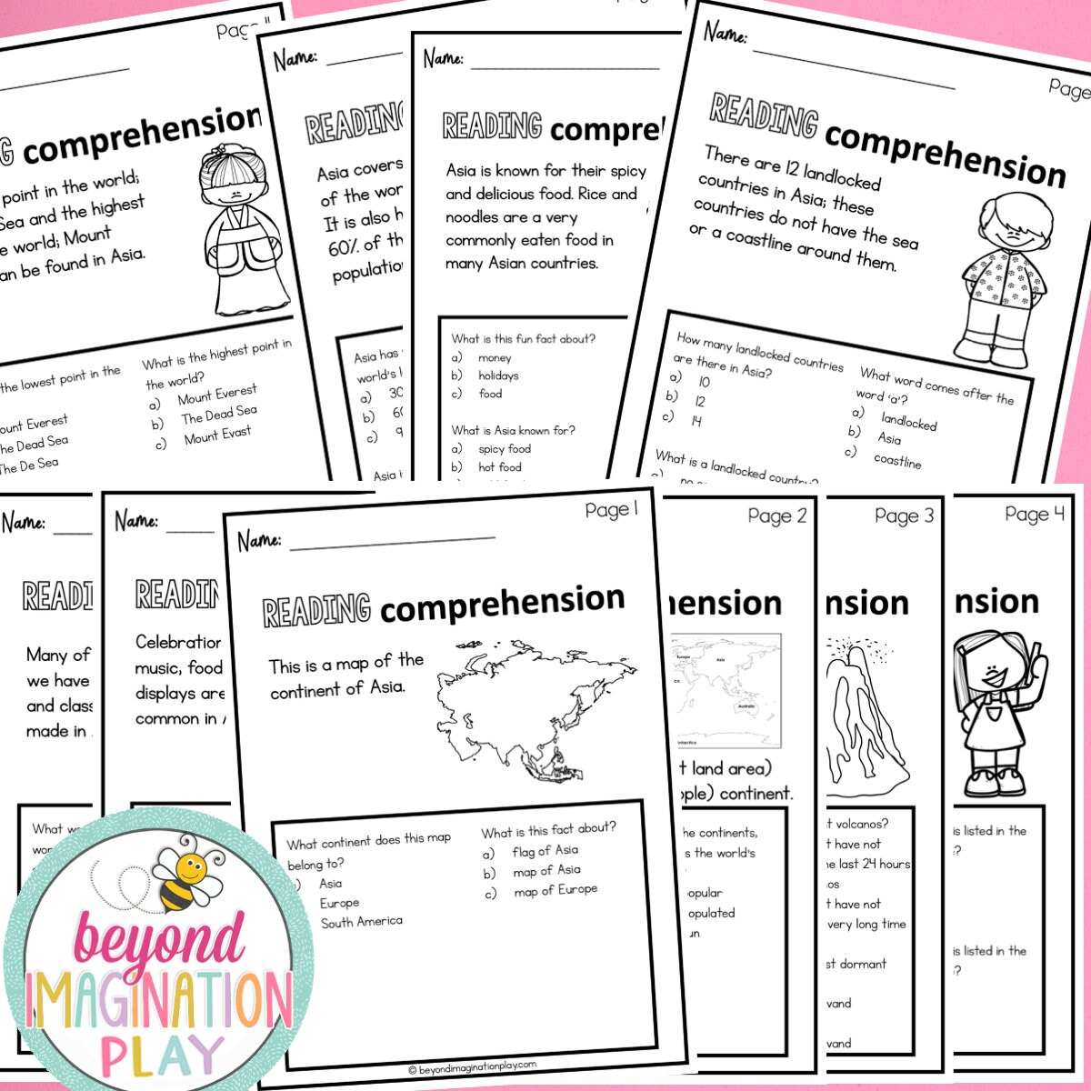 Value Bundle Asia Continent Study Instant Digital Download Printable ...