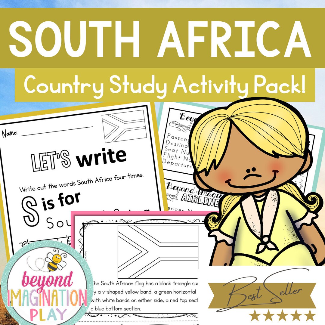 South Africa Country Study *BEST SELLER* Comprehension, Activities Play ...