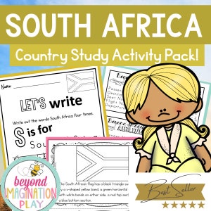 South Africa Country Study *BEST SELLER* Comprehension, Activities Play ...