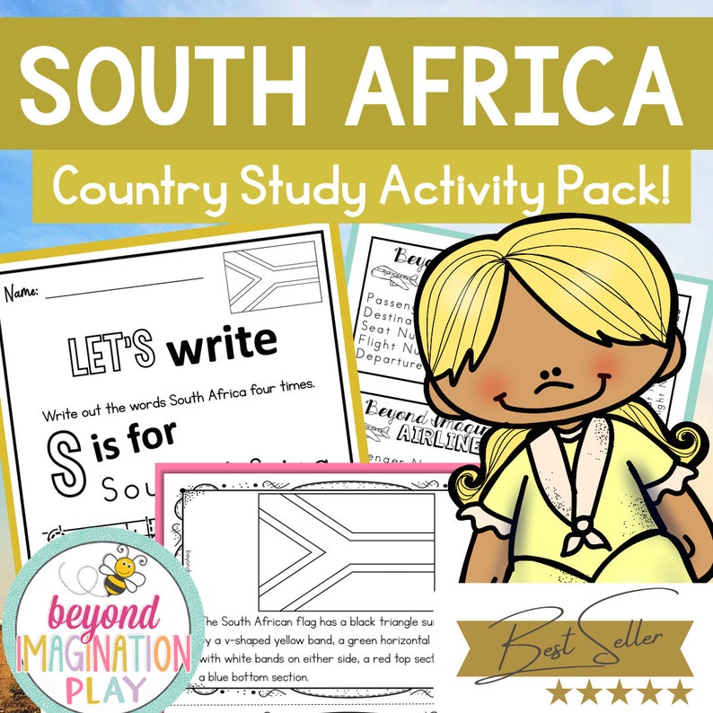 South Africa Country Study *BEST SELLER* Comprehension, Activities Play ...