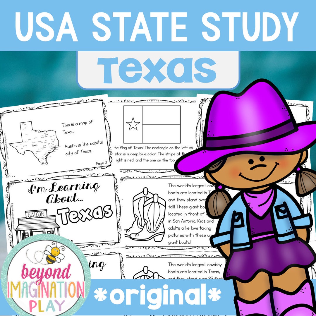 50 States Project | Texas Facts Activities Worksheets Reading ...