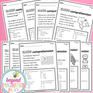 DELUXE Malaysia Country Study *BEST SELLER* Comprehension, Activities ...