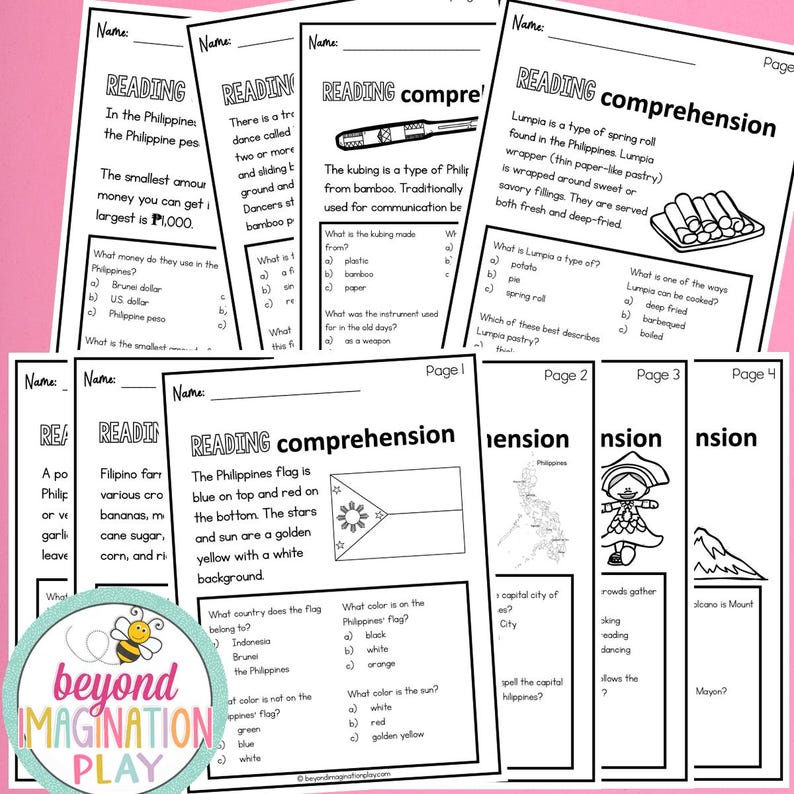 The Philippines Country Study Worksheets | Printable Geography Fun ...