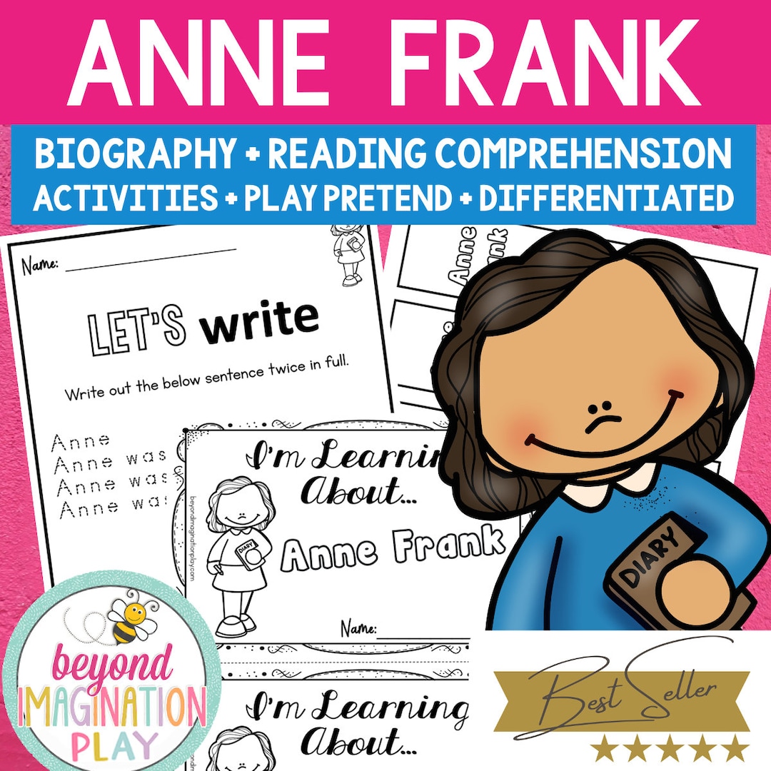 Anne Frank Biography *BEST SELLER* Reading Comprehension. Sheets + Fun ...