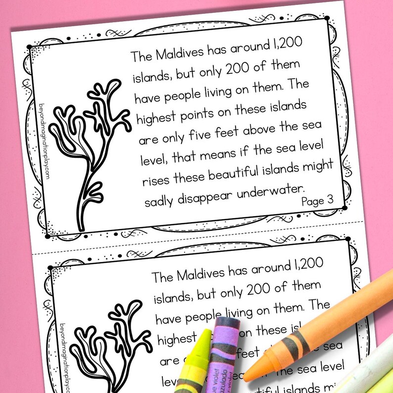 The Maldives Country Study Worksheets | Printable Geography Fun ...