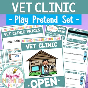 Vet Clinic Play Pretend Printables | Instant Digital Download ...