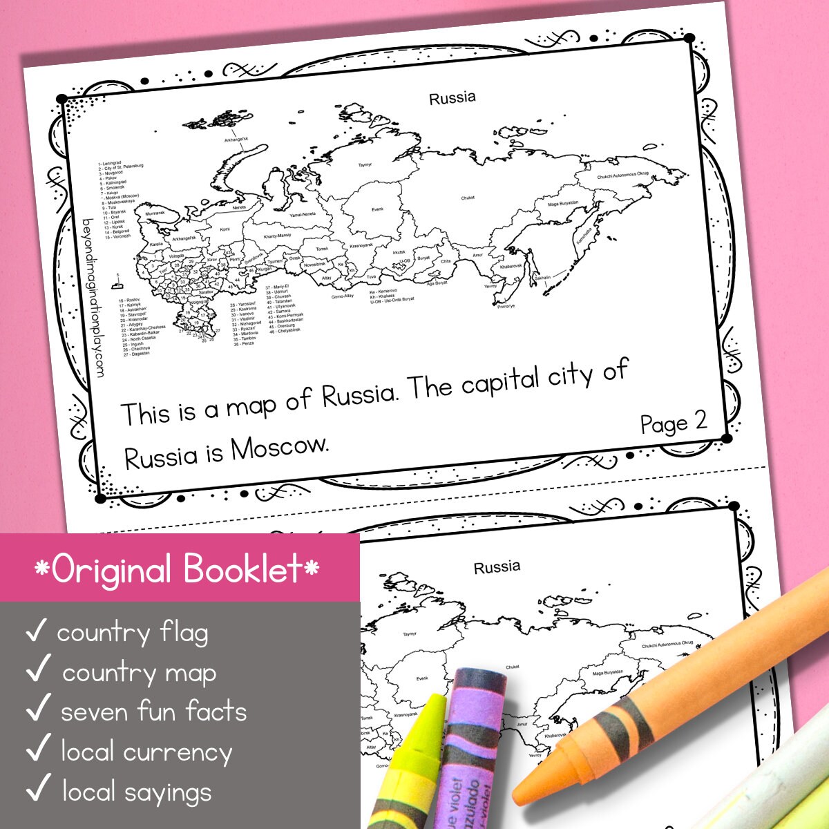 ORIGINAL Russia Country Study | Instant Digital Download | Printable ...