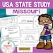 50 States Project | Missouri Facts Activities Worksheets Reading ...
