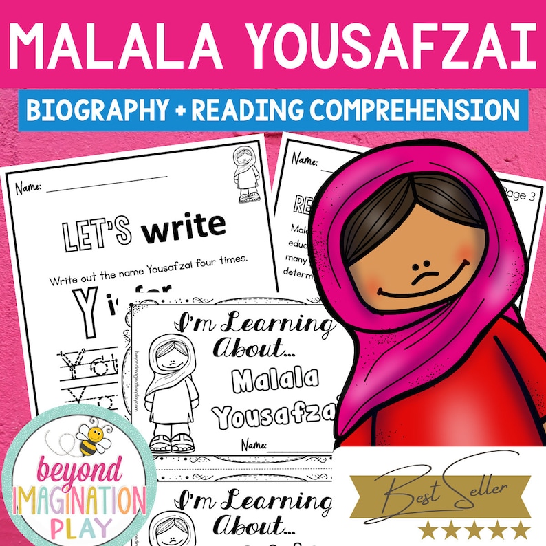Malala Yousafzai Biography *BEST SELLER* Reading Comprehension. Sheets ...