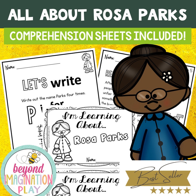 Rosa Parks Biography BEST SELLER Reading Comprehension. Sheets Fun ...
