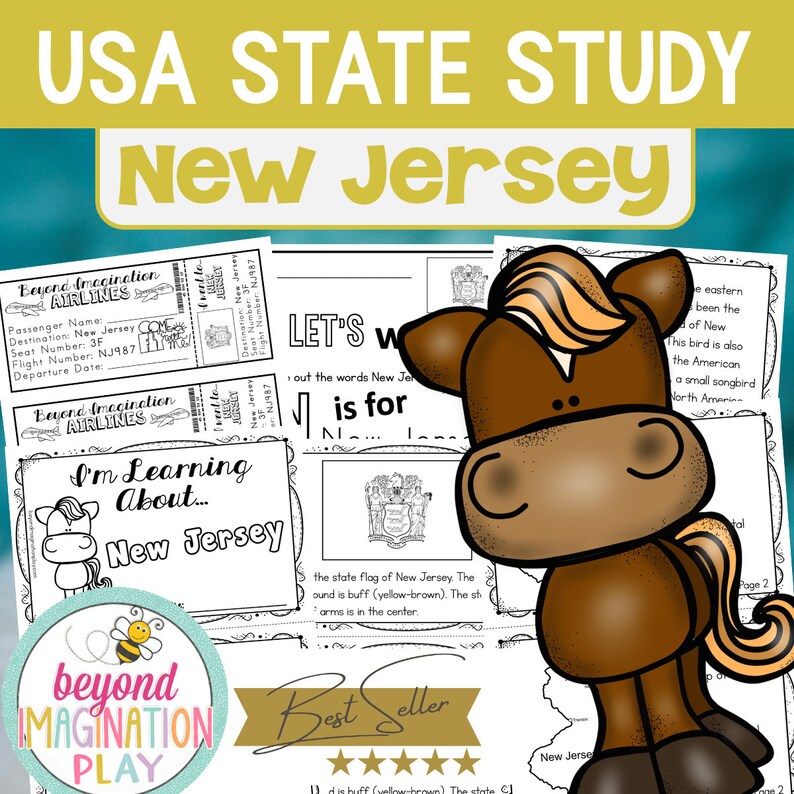 50 States Project | New Jersey Facts Activities Worksheets Reading ...