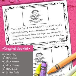 50 States Project | North Dakota Facts Activities Worksheets Reading ...