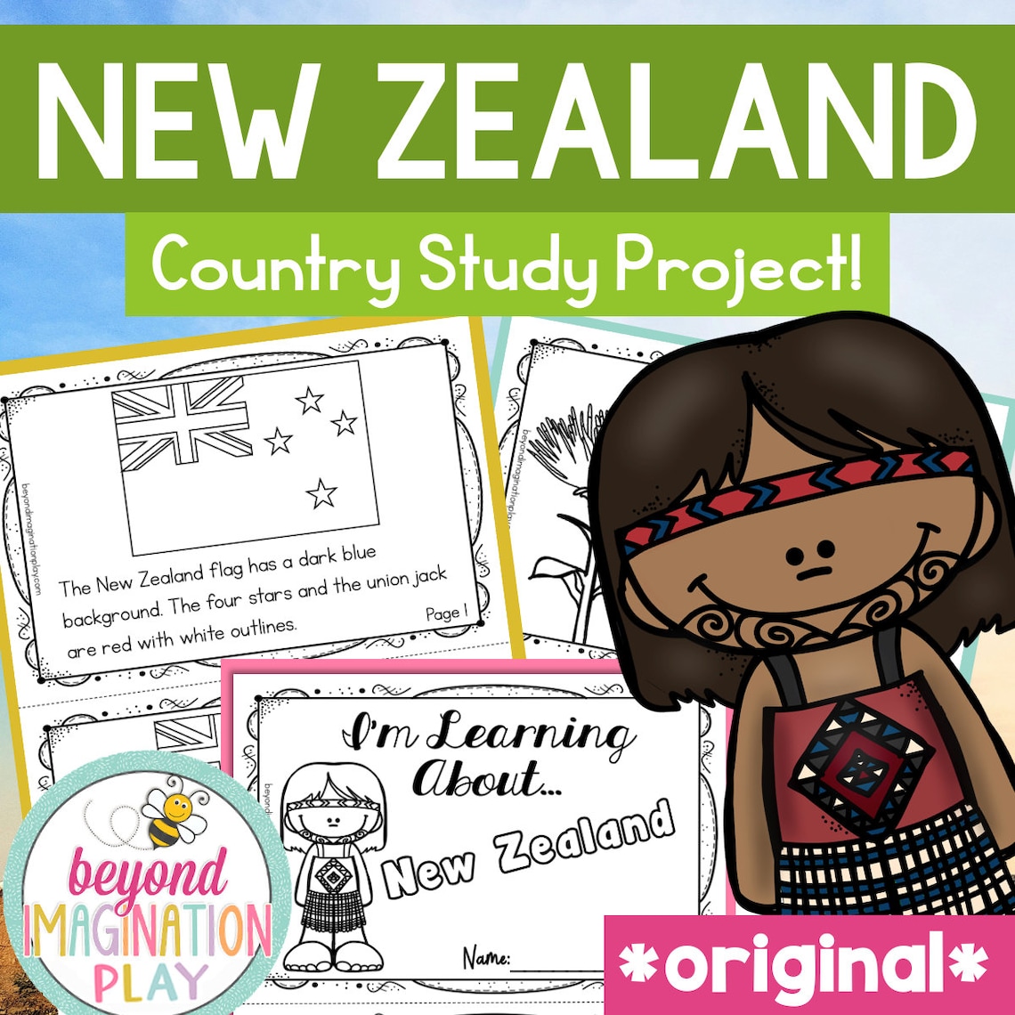 ORIGINAL New Zealand Country Study | Instant Digital Download ...