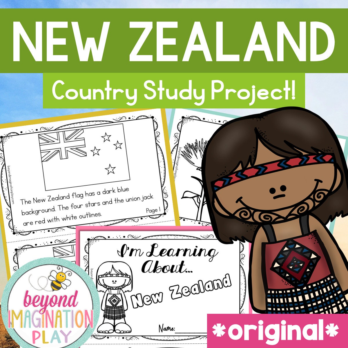 ORIGINAL New Zealand Country Study | Instant Digital Download ...