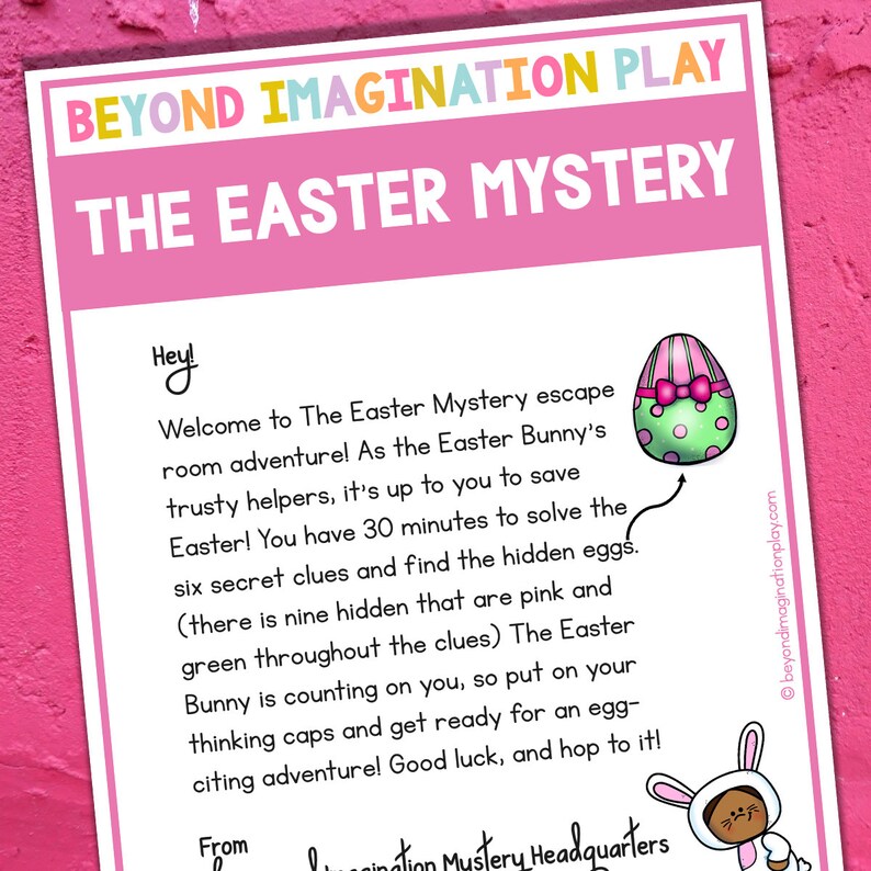 Easter Escape Room Instant Digital Download 4 Year 8 Year Olds Suited ...