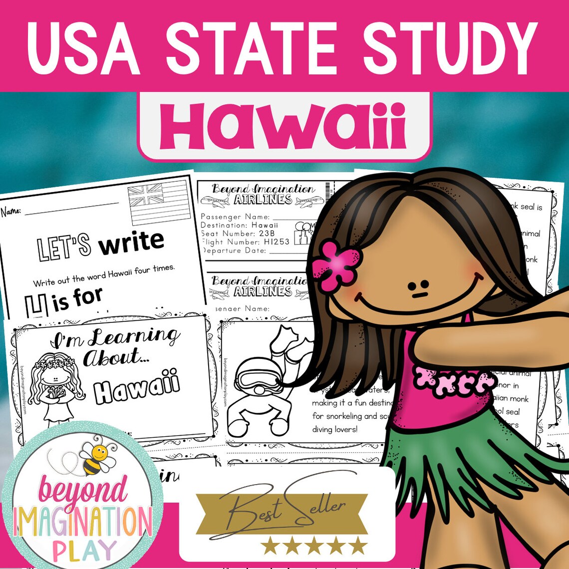 50 States Project | Hawaii Facts Activities Worksheets Reading ...