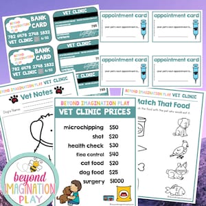 Vet Clinic Play Pretend Printables | Instant Digital Download ...