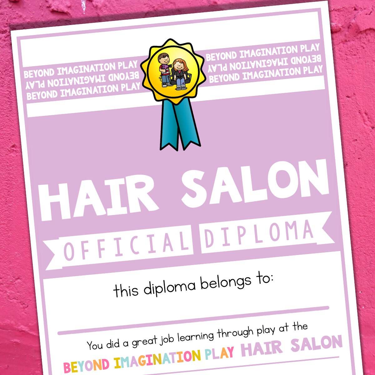 Hair Salon Play Pretend Printables | Instant Digital Download ...