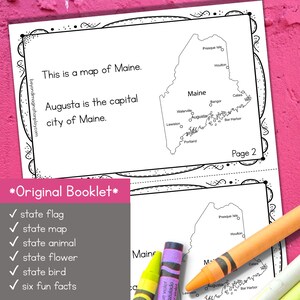 50 States Project | Maine Facts Activities Worksheets Reading ...