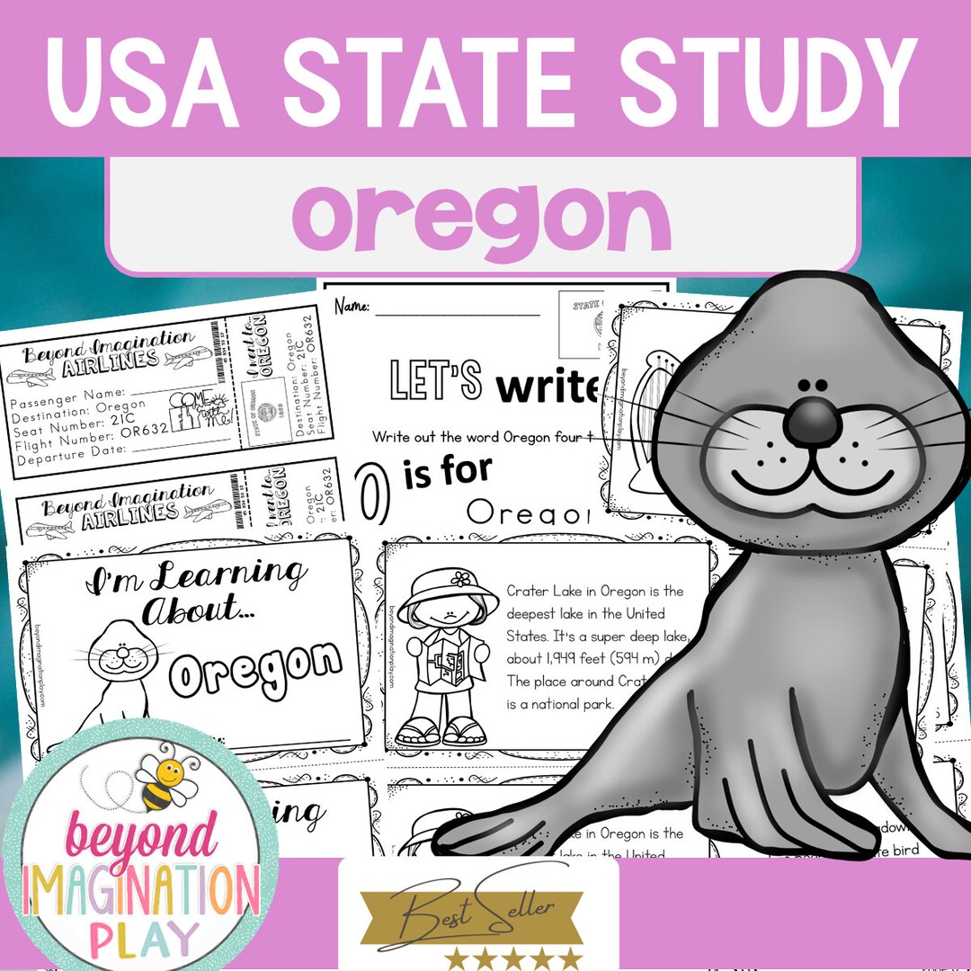 50 States Project | Oregon Facts Activities Worksheets Reading ...