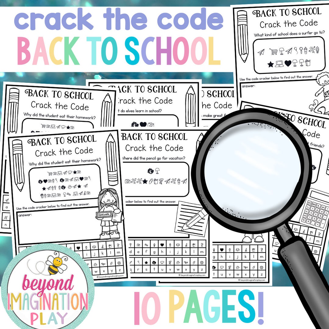 Back to School Crack the Code Beginning of the Year Activities No Prep ...