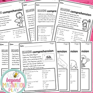 50 States Project | California Facts Activities Worksheets Reading ...