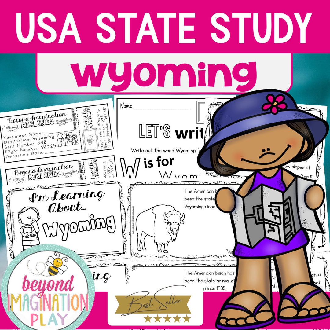 50 States Project | Wyoming Facts Activities Worksheets Reading ...