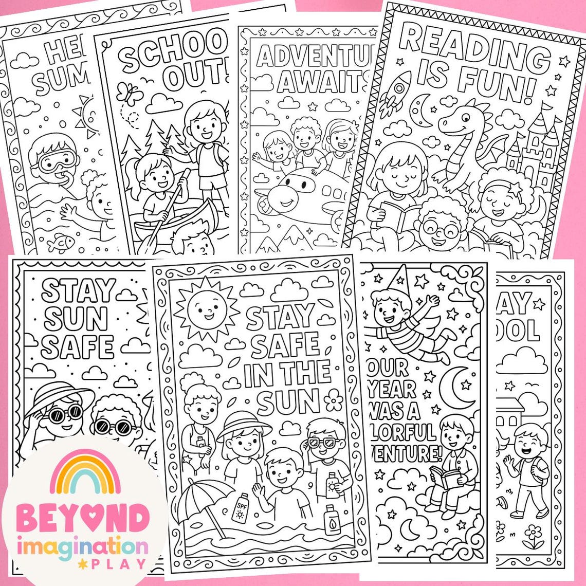 End of School Year Coloring Pages | Summer Fun Printable Activities for ...