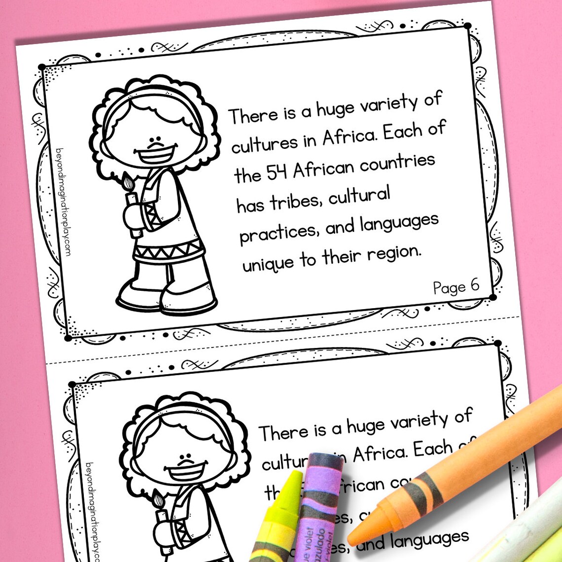 Africa Continent Study Instant Digital Download Printable Activity for ...