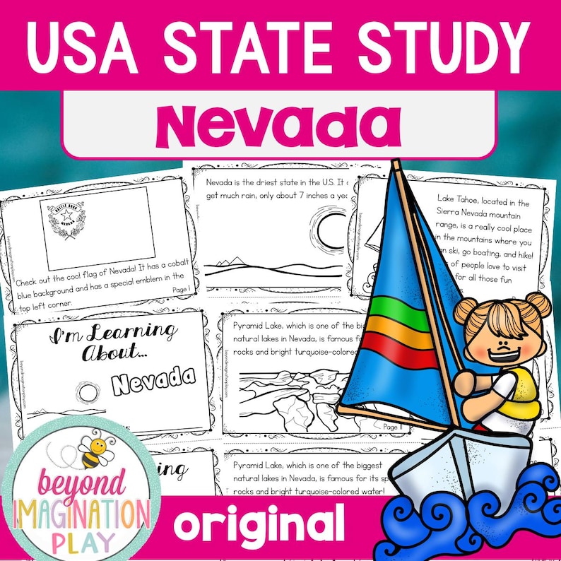 Nevada State Study Worksheets | 50 States Activities for Kids ...